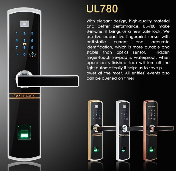 Keyless Remote Control RFID Card Fingerprint Smart Lock With Waterproof ...